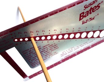 Susan Bates Gauge Knit Chek Knitting Needle Gauge Knitting