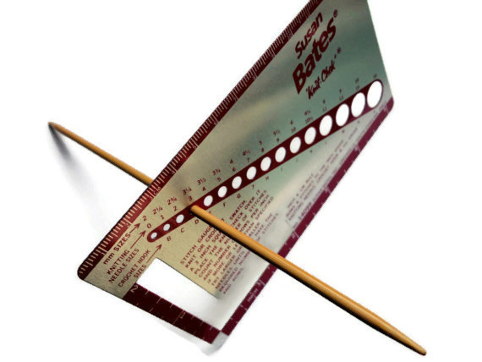 Susan Bates Gauge Knit Chek Knitting Needle Gauge Knitting - Etsy