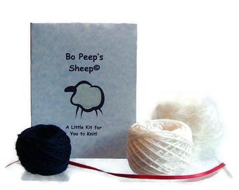 Sheep Knitting Kit Lamb Ornament Kit Baa Baa Black Sheep | Etsy