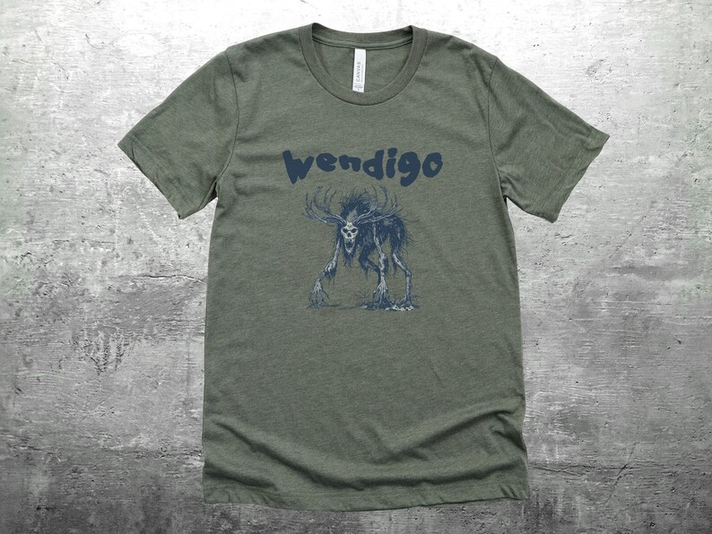 Wendigo Shirt, Cryptids T-shirt, Folklore Shirt, Horror, Scary ...
