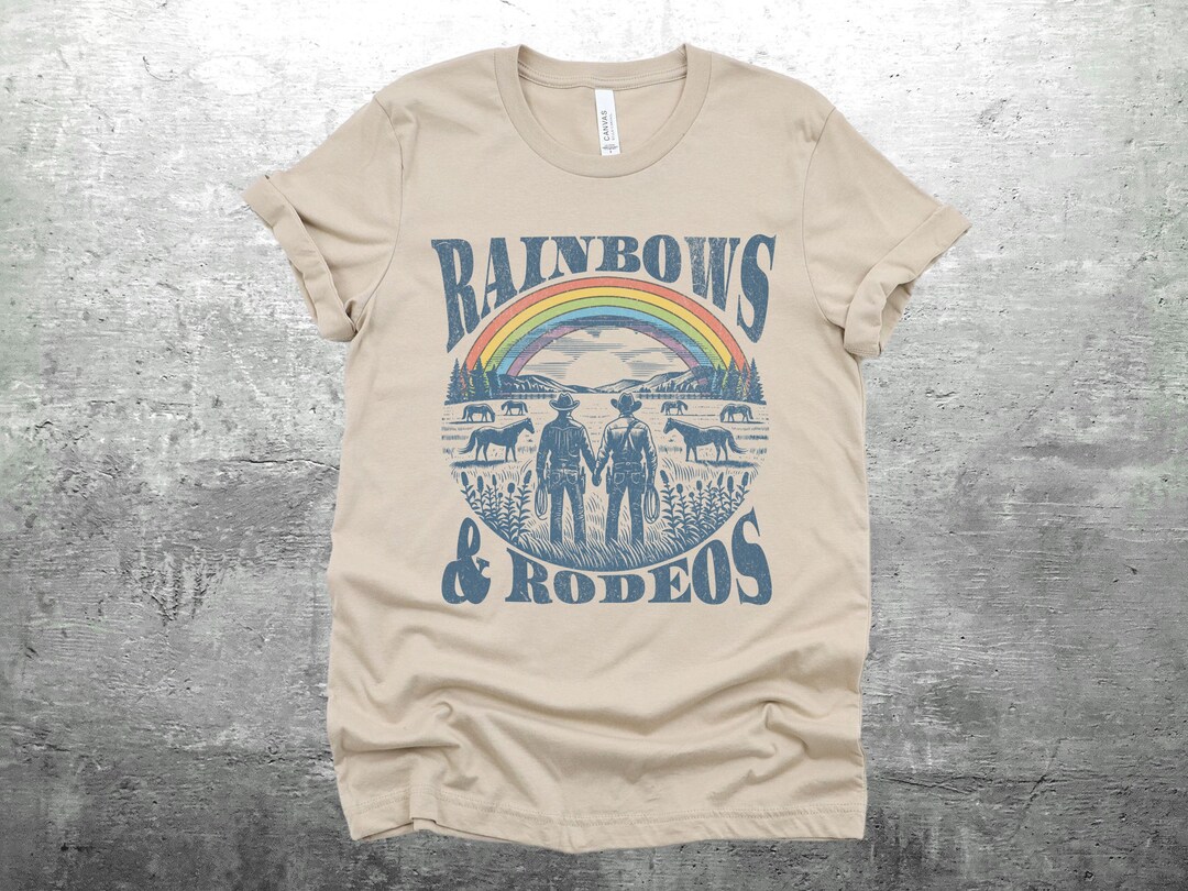 Gay Cowboy Shirt Gay Western LGBTQIA Rainbows Rodeo Shirt Pride Shirt ...