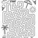 Summer Maze Coloring Page: Beach Theme Activity Sheet (printable PNG ...