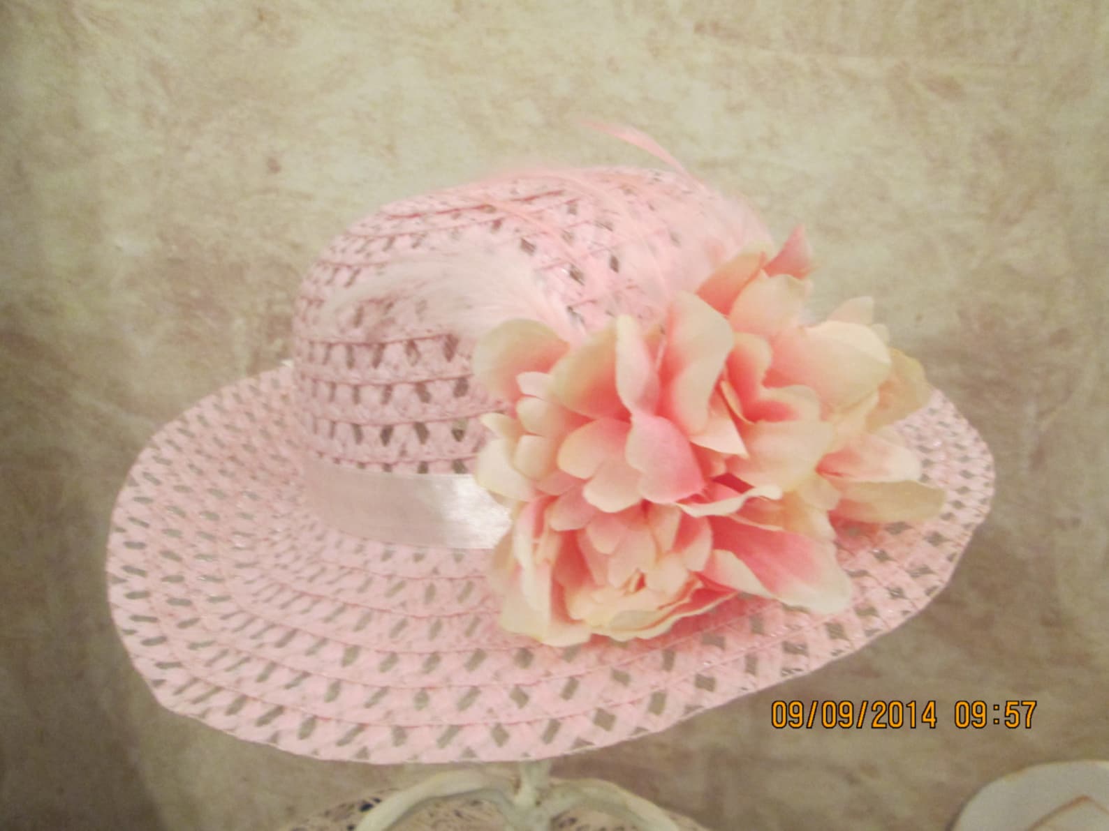 Pink Tea Party Hat Girls Tea Party Hat With Feathers and - Etsy