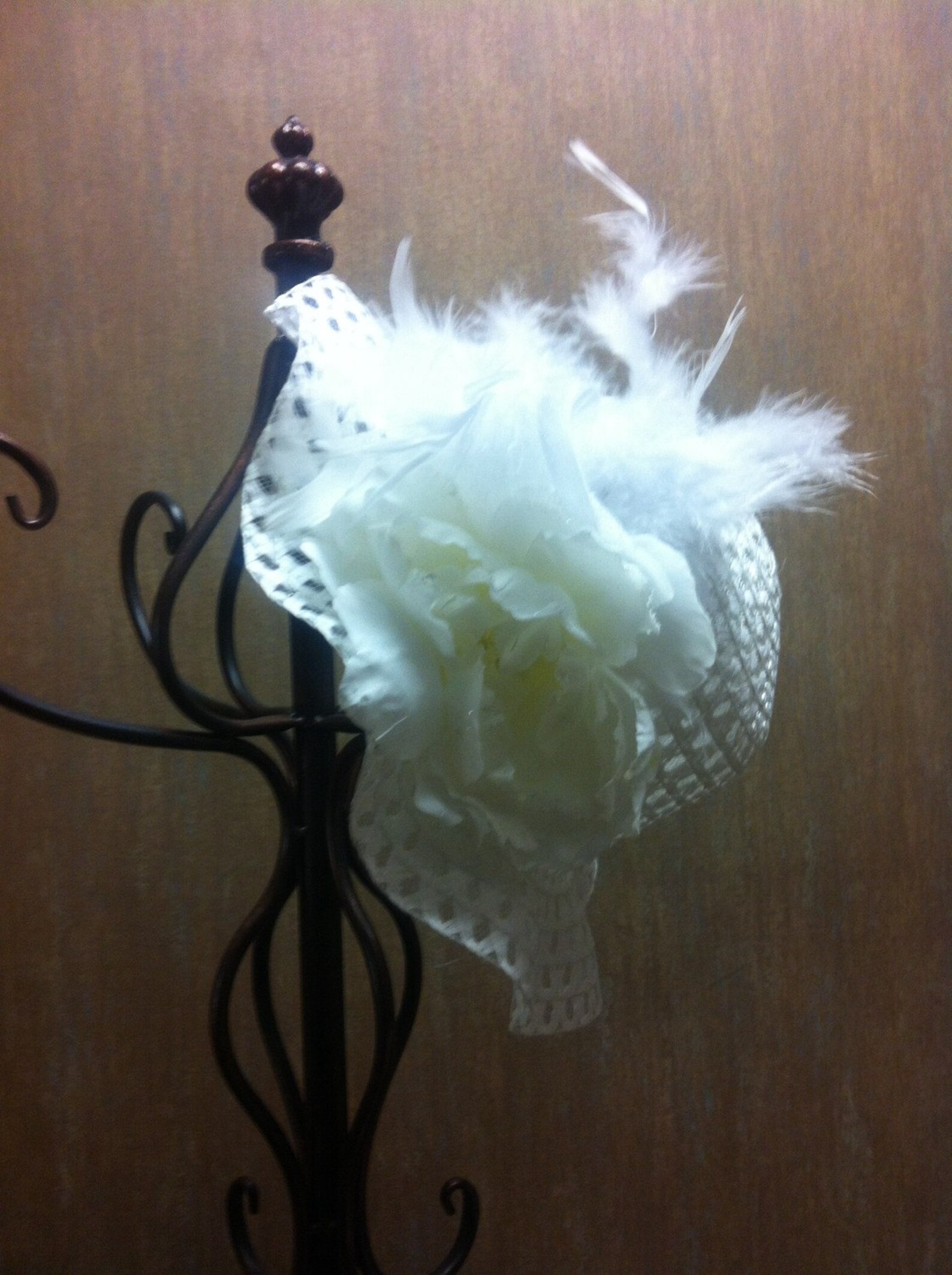 Little Girls White Tea Party Hat - First Communion - Flower Girl ...