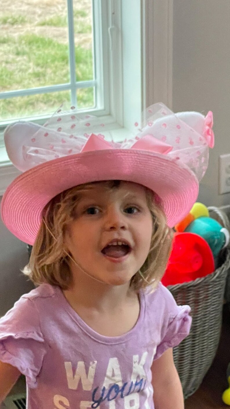 Pink Easter Hat Bunny Ear Hat - Etsy