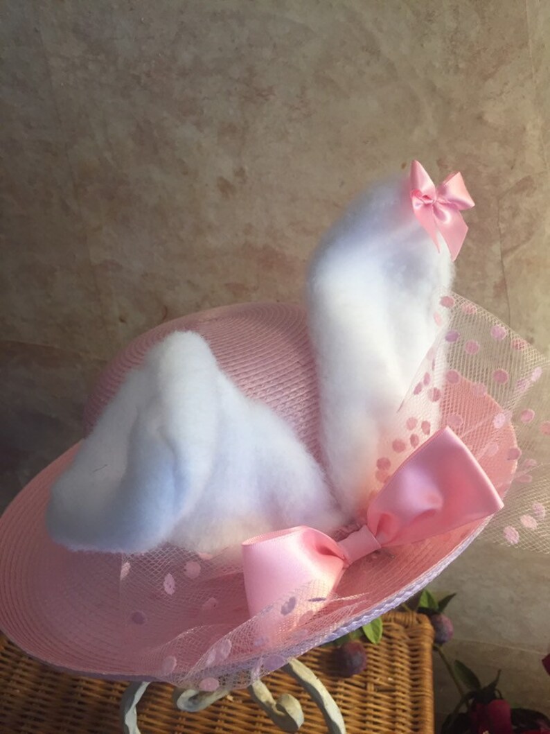 Pink Easter Hat Bunny Ear Hat - Etsy