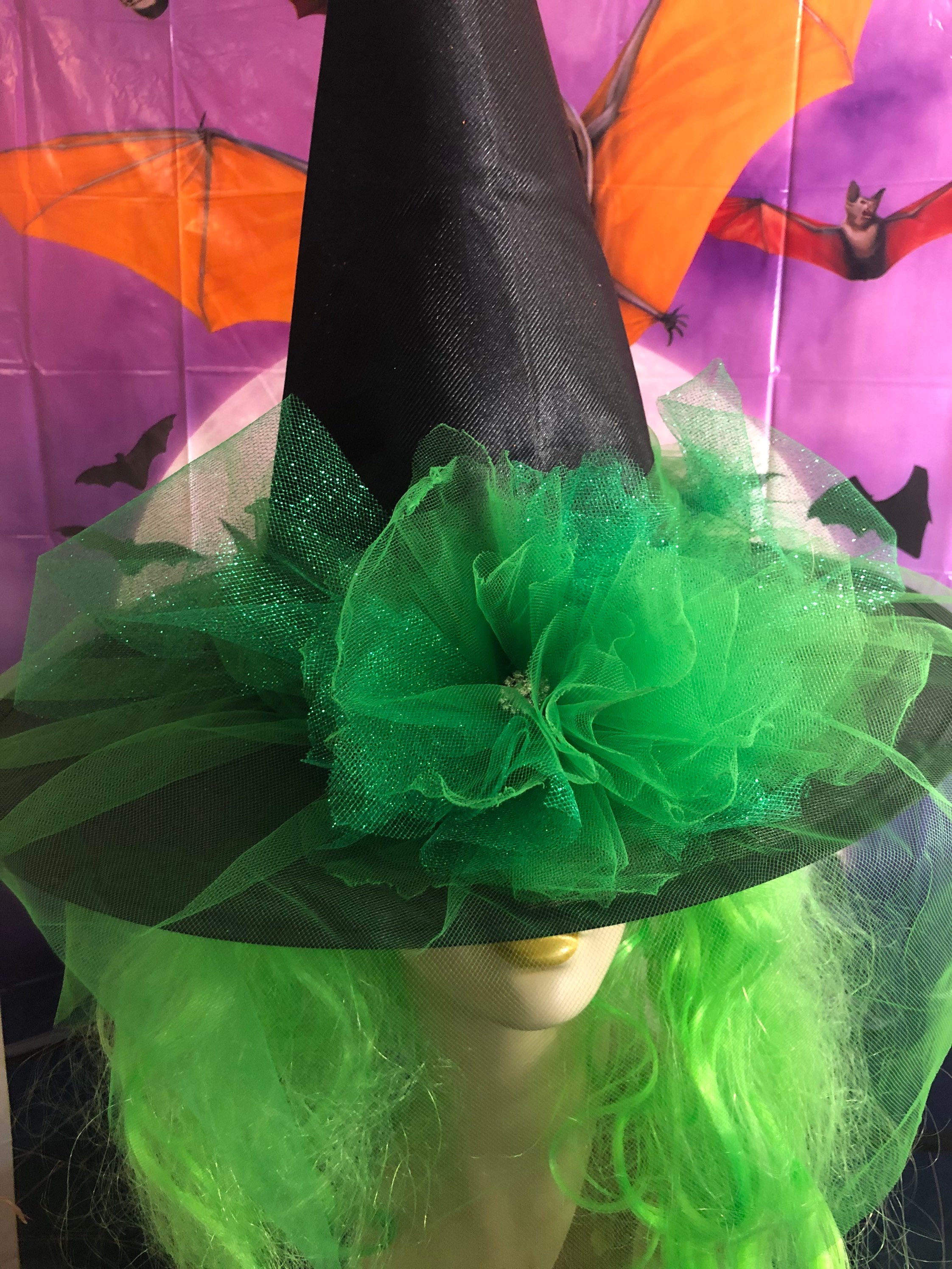Wicked Witch Hat - Emerald Green Witch Hat - Costume Witch Hat - Etsy