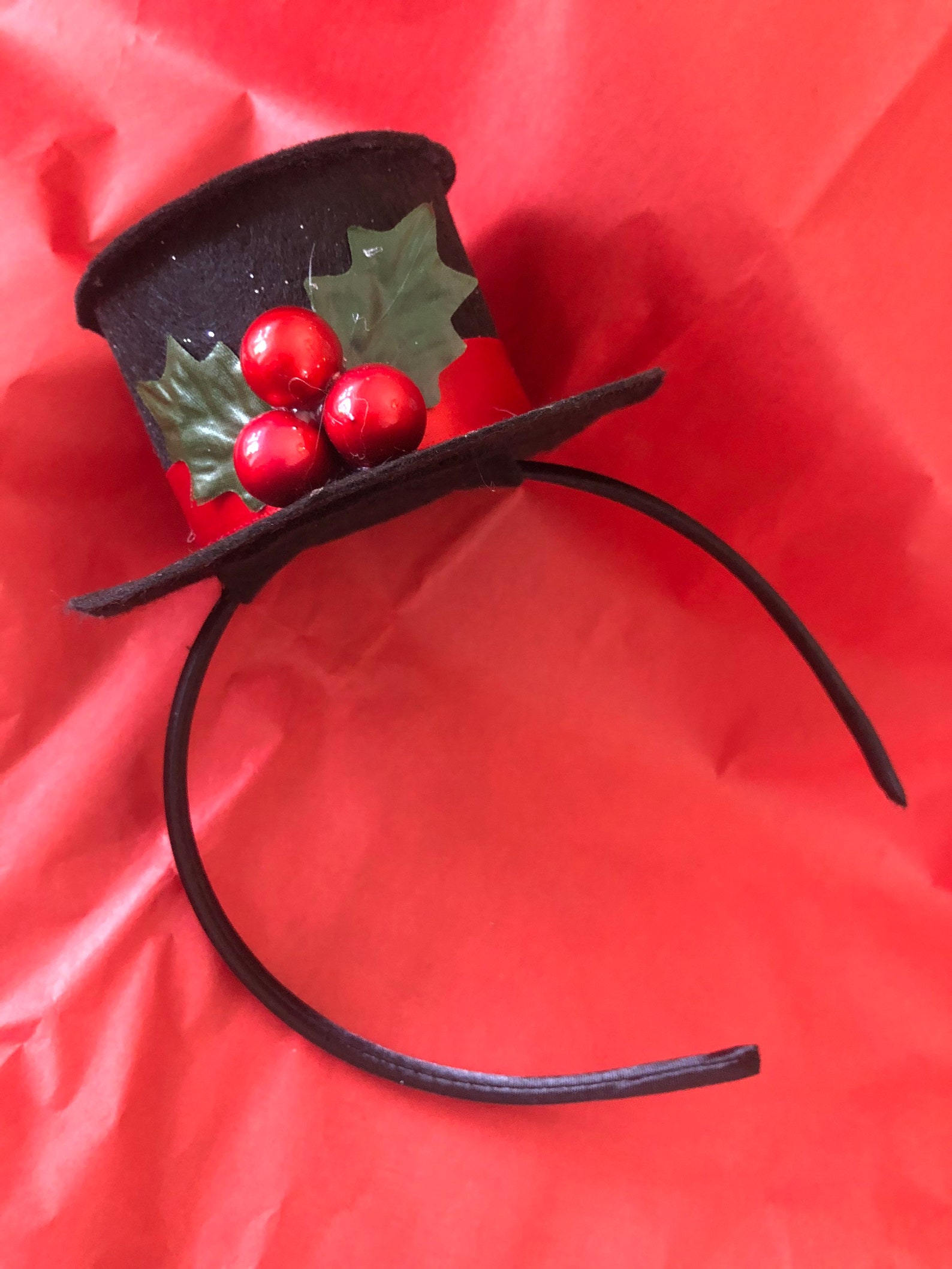 Holiday Top Hat Headband - Christmas Party Headband - Etsy
