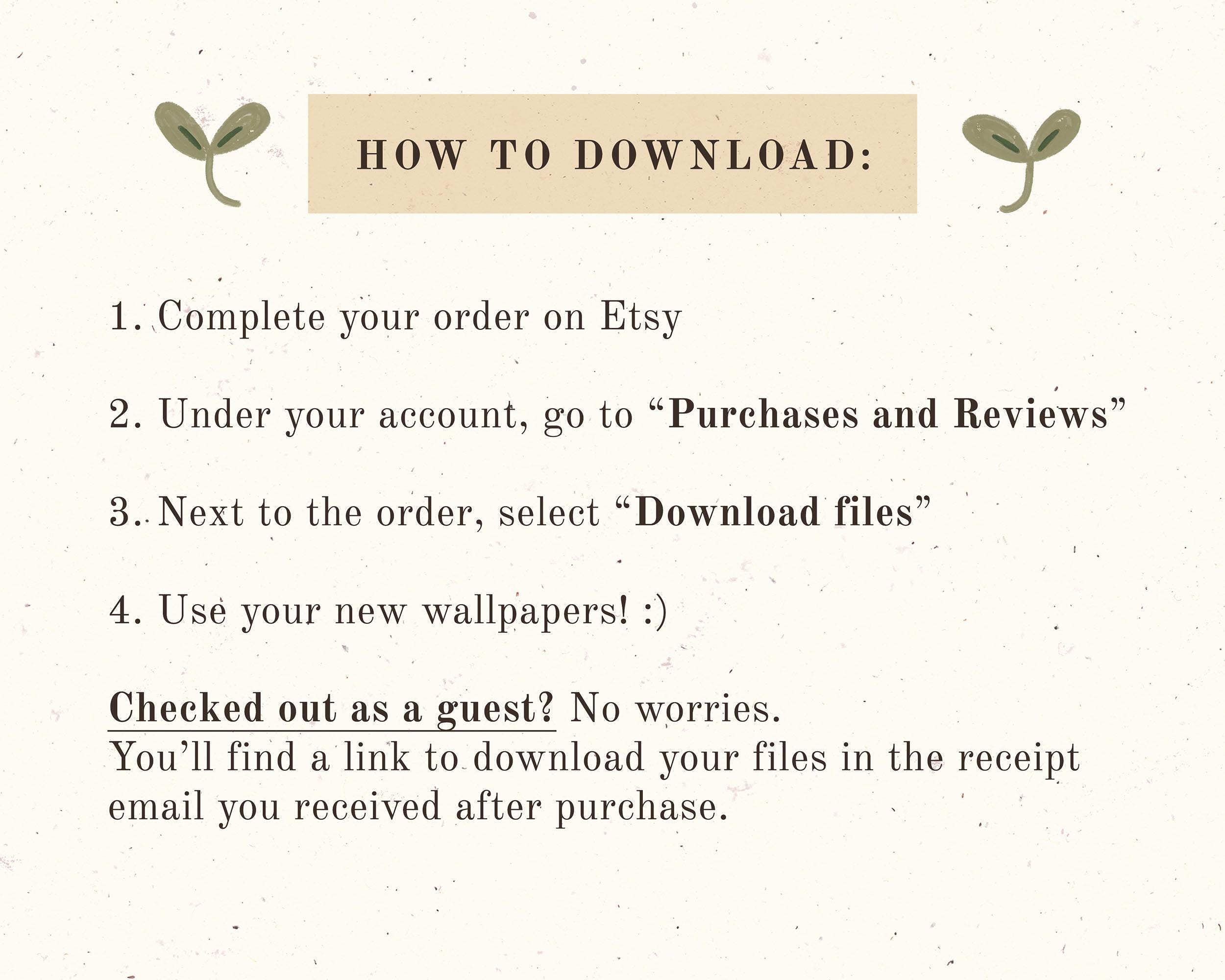 Botanical Phone Wallpapers "in Bloom" (set of 4) | Digital Download ...