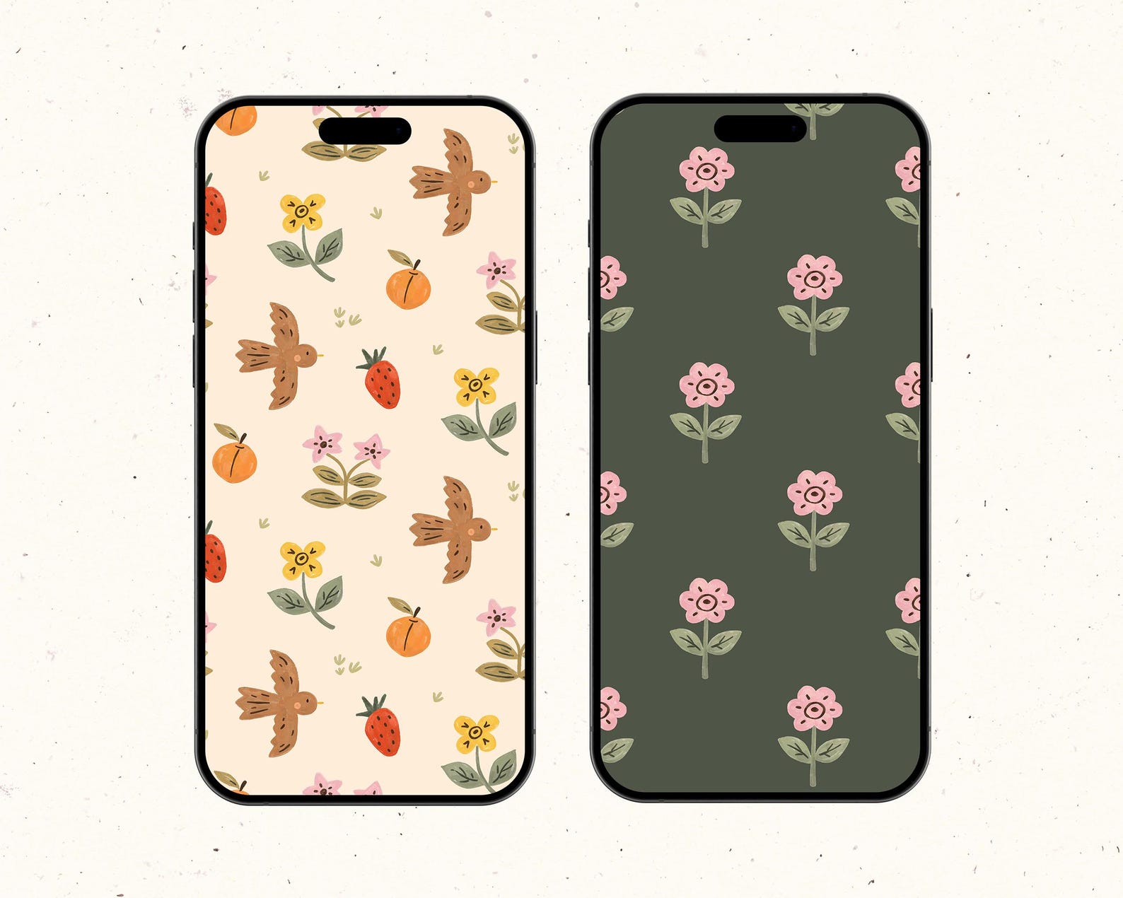 Botanical Phone Wallpapers "in Bloom" (set of 4) | Digital Download ...