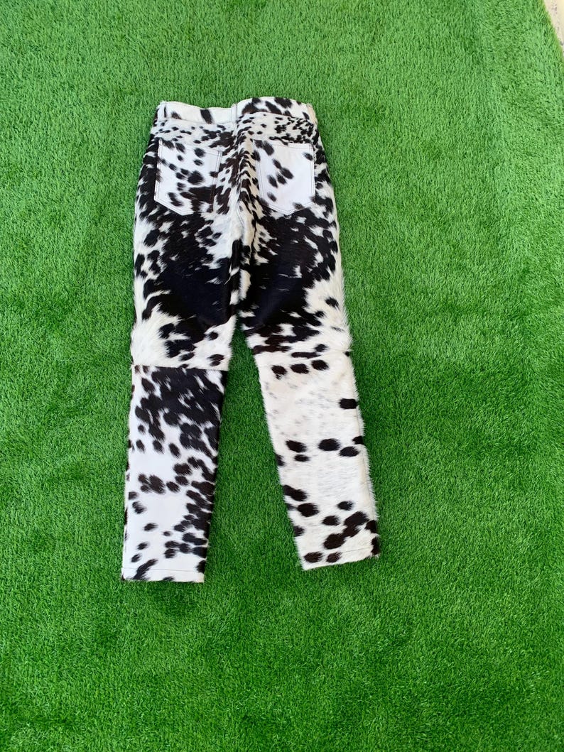 Men's Hair-on Cowhide Leather Pants, Western Style - Etsy