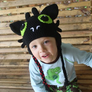 Made to Order Crochet Toothless Dragon Hat, How to Train Your Dragon ...