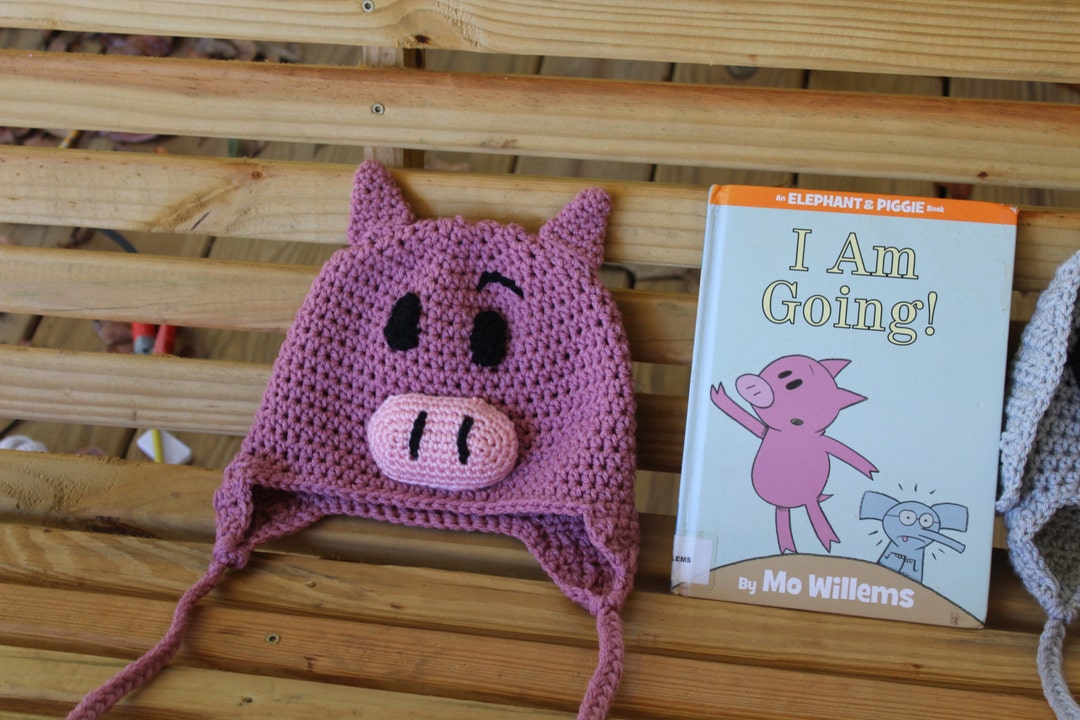 Made to Order Crochet Piggie Hat, "piggie and Gerald", Mo Willems - Etsy