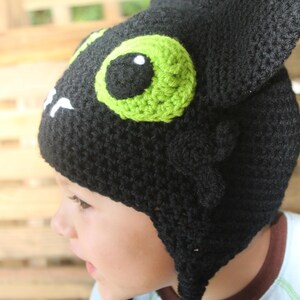 Made to Order Crochet Toothless Dragon Hat, How to Train Your Dragon ...
