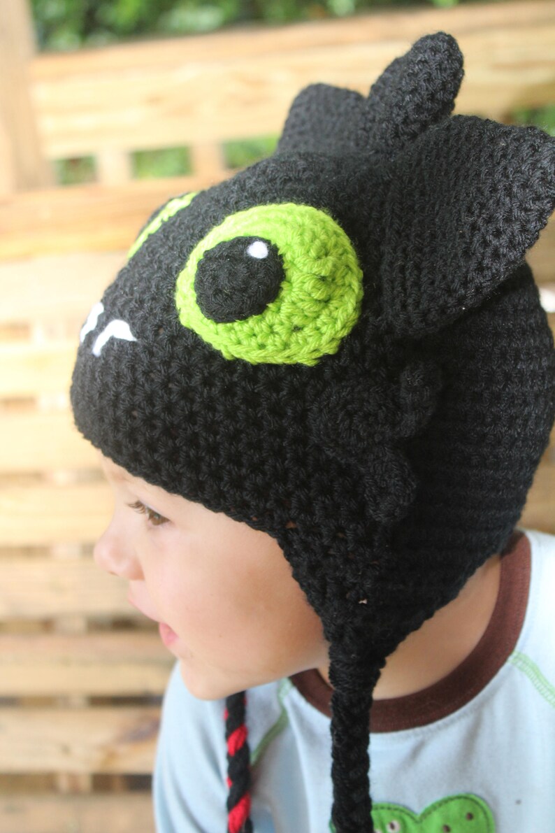 Made to Order Crochet Toothless Dragon Hat How to train your | Etsy