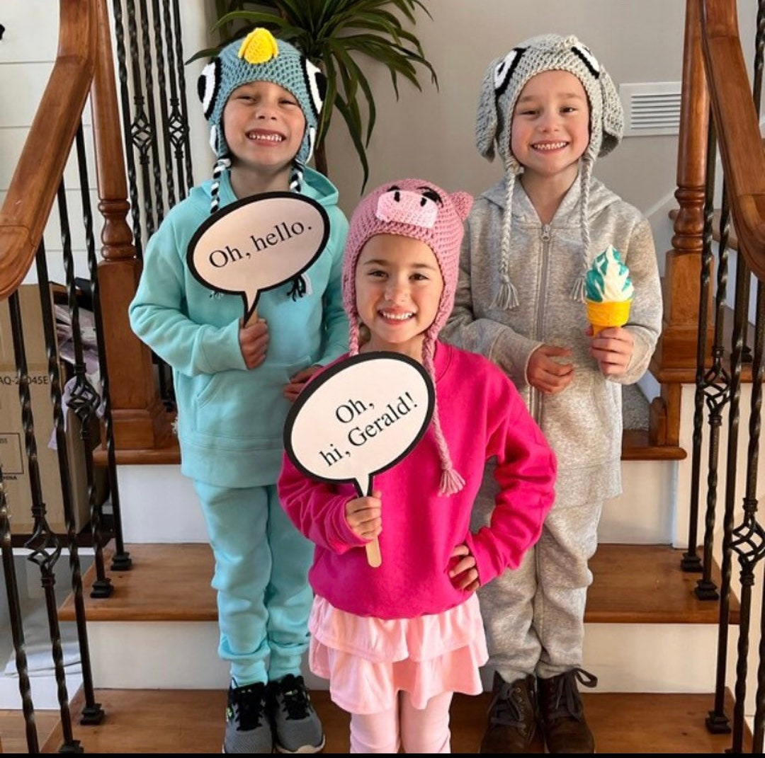 Made to Order Crochet Piggie, Gerald, or Pigeon Hat "piggie and Gerald ...