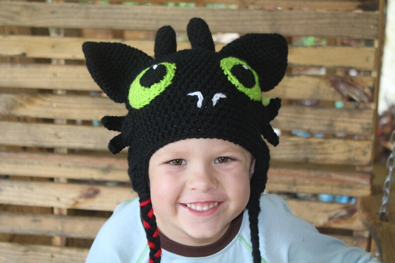 Made to Order Crochet Toothless Dragon Hat How to train your | Etsy