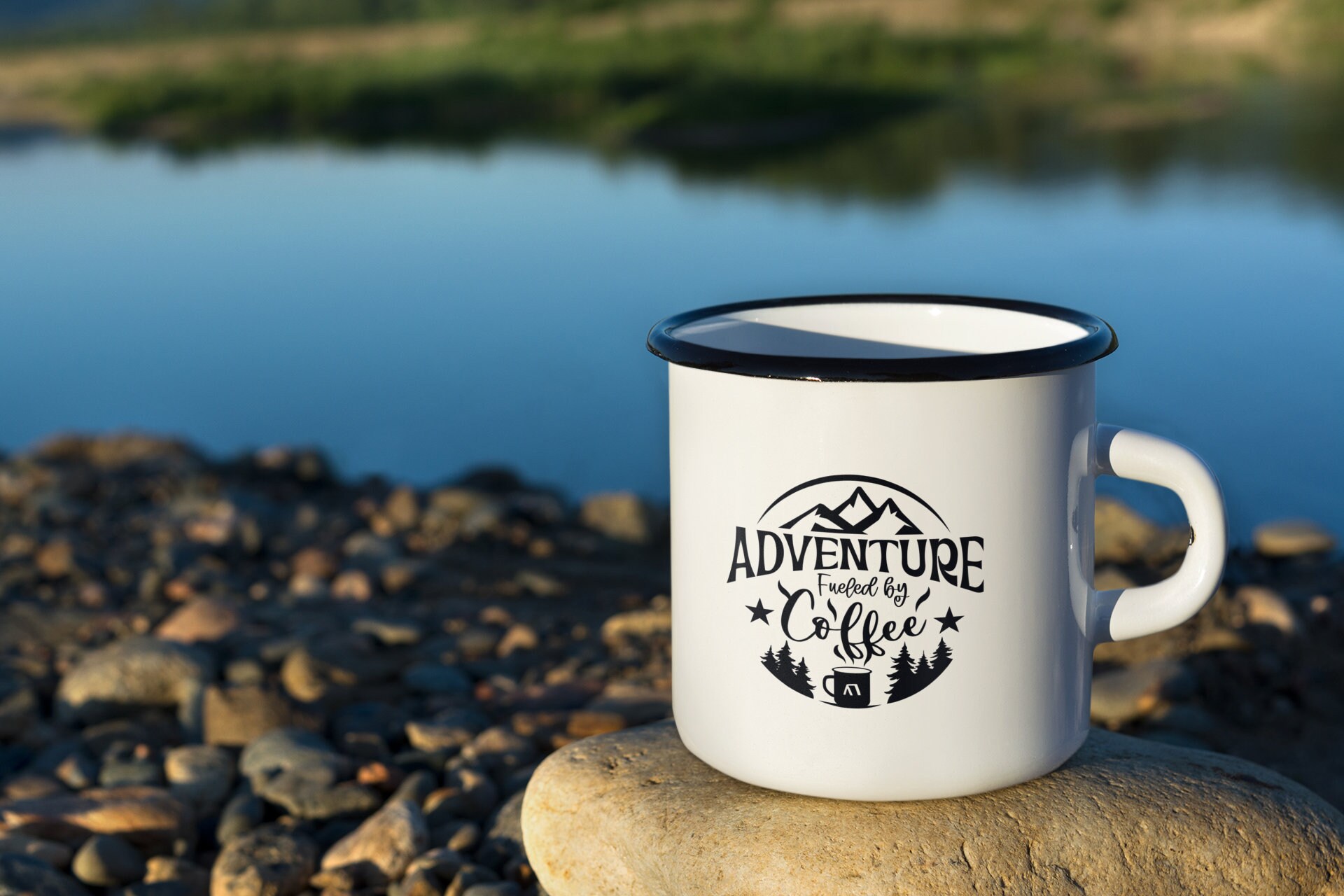 Enamel Camp Coffee Cup 12 Oz Adventure Fueled by Coffee - Etsy