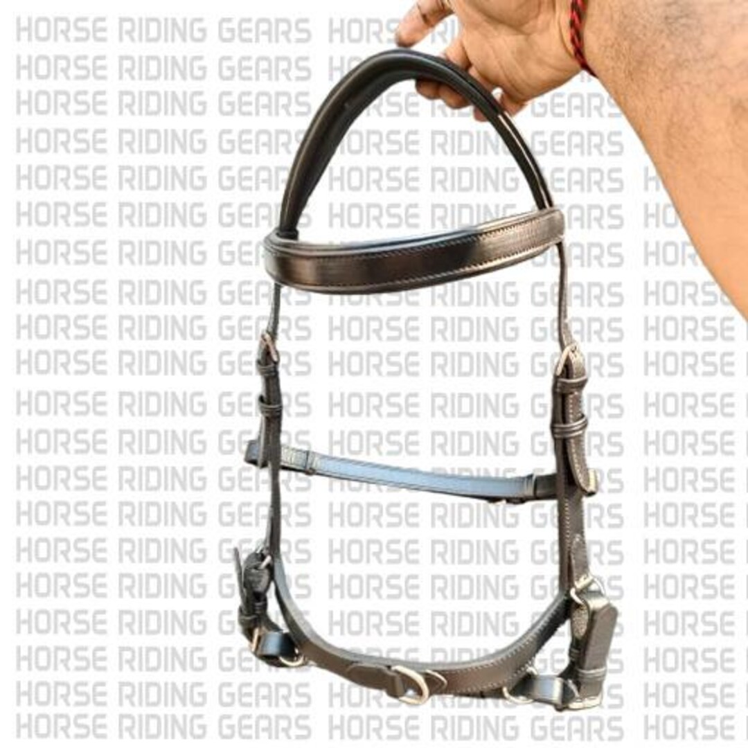 Custom Made Leather English Horse Snaffle Bridle With Fringe Reins Set ...