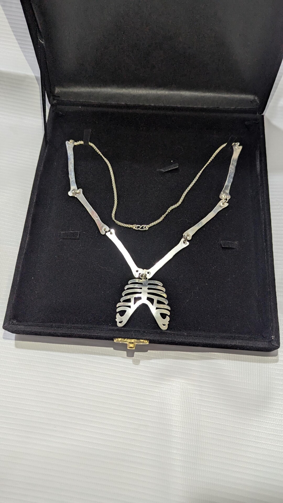 Custom Handmade Gothic Silver Rib Cage Locket – Anatomical Bone ...