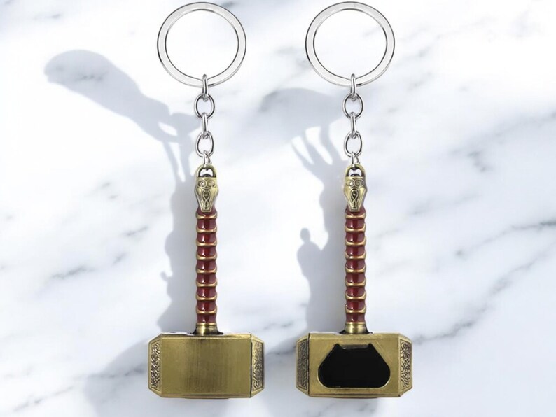 Thor’s Hammer Keychain – Metal Mjölnir Key Ring & Cosplay Prop Gift for ...