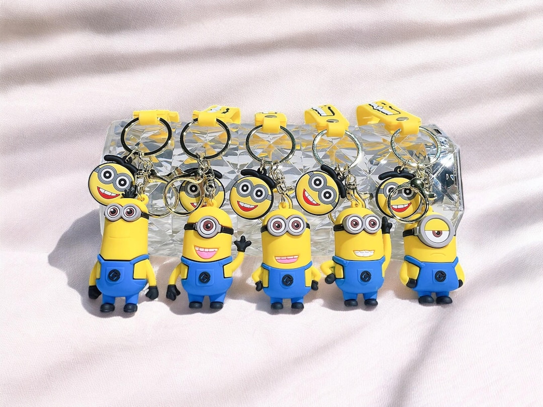 Super Cute Minions Keychain – Despicable Me Cartoon Bag Charm & Gift - Etsy