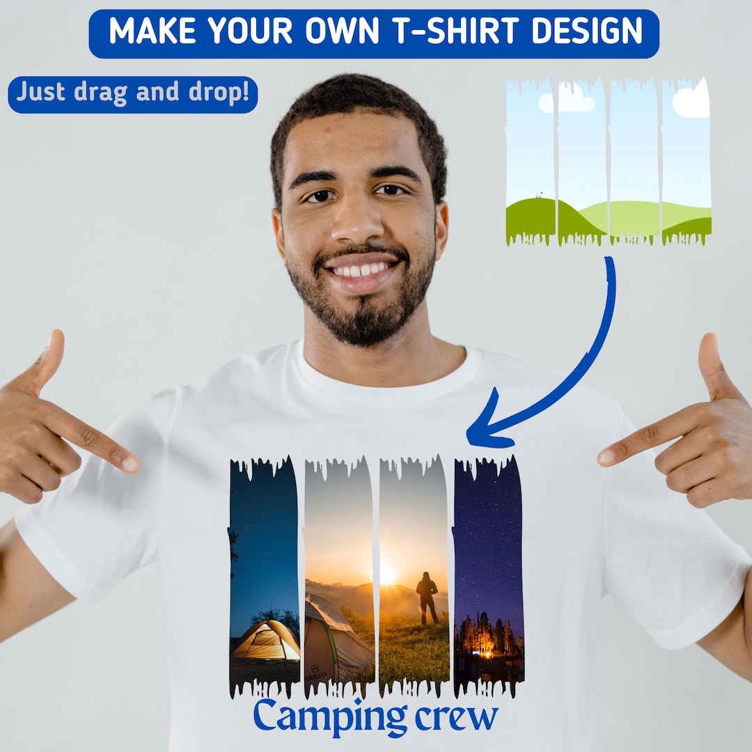 Brush Strokes T-shirt Display Custom Canva Frames Template | Editable ...