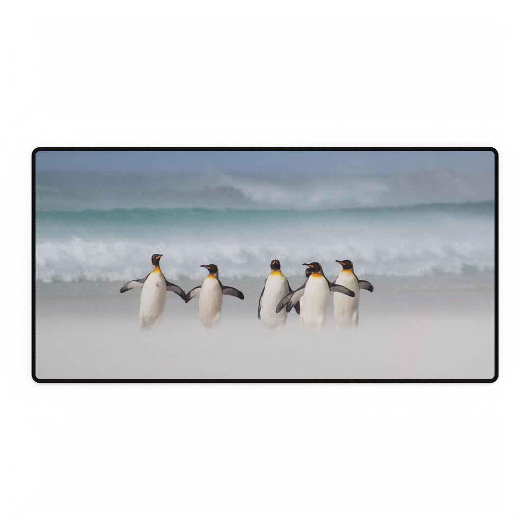 Penguin Paradise Desk Mat, Cute Animal Desk Pad, Home Office Decor ...