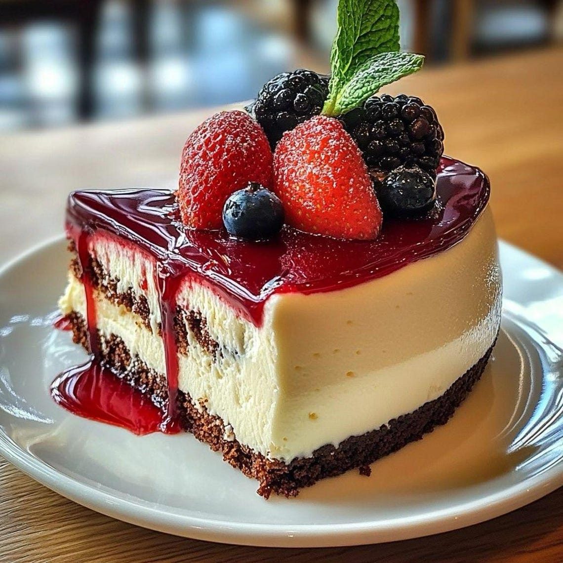 THE BEST RECIPE for Raspberry Glazed Cheesecake - Etsy