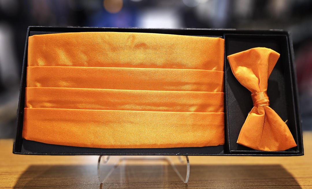 Men's Novelty Cummerbund Set in Orange Color - Etsy