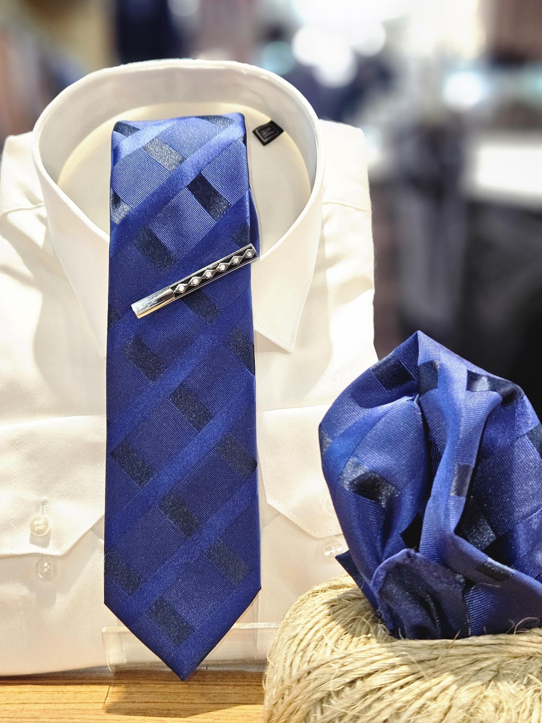 Necktie Set Texture (royal Blue ) Color for Weddings, Proms, Formal ...