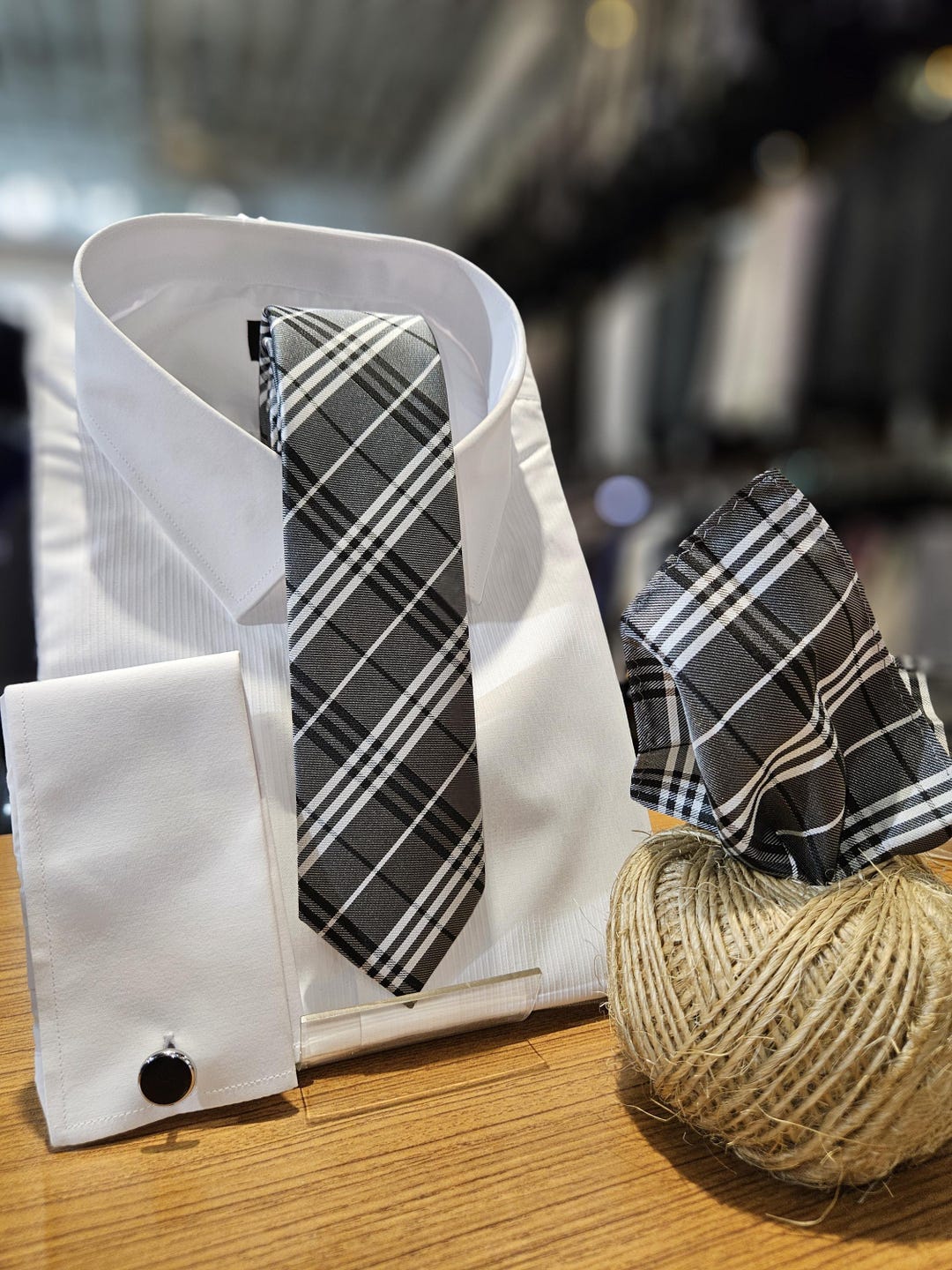 Necktie Set Texture (black and Grey) for Weddings, Proms, Formal Dates ...