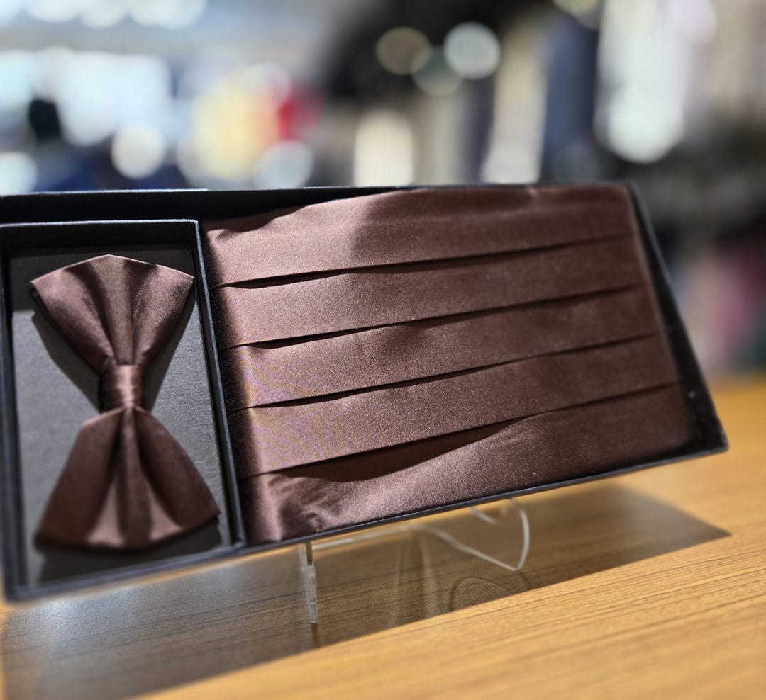 Men's Novelty Cummerbund Set in Brown Color - Etsy