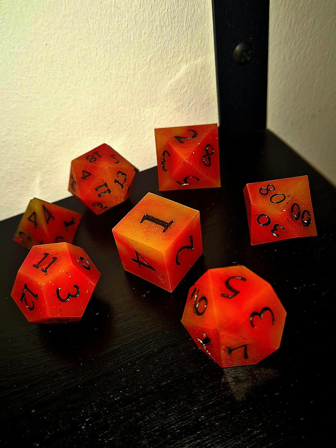 Sunset Inspired Resin DND Dice Set - Etsy
