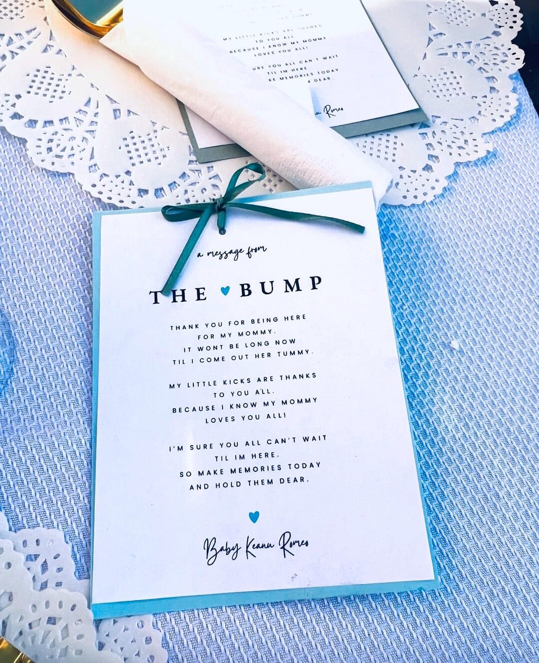 A Message From the Bump. Digital Download. Printable Personalized ...