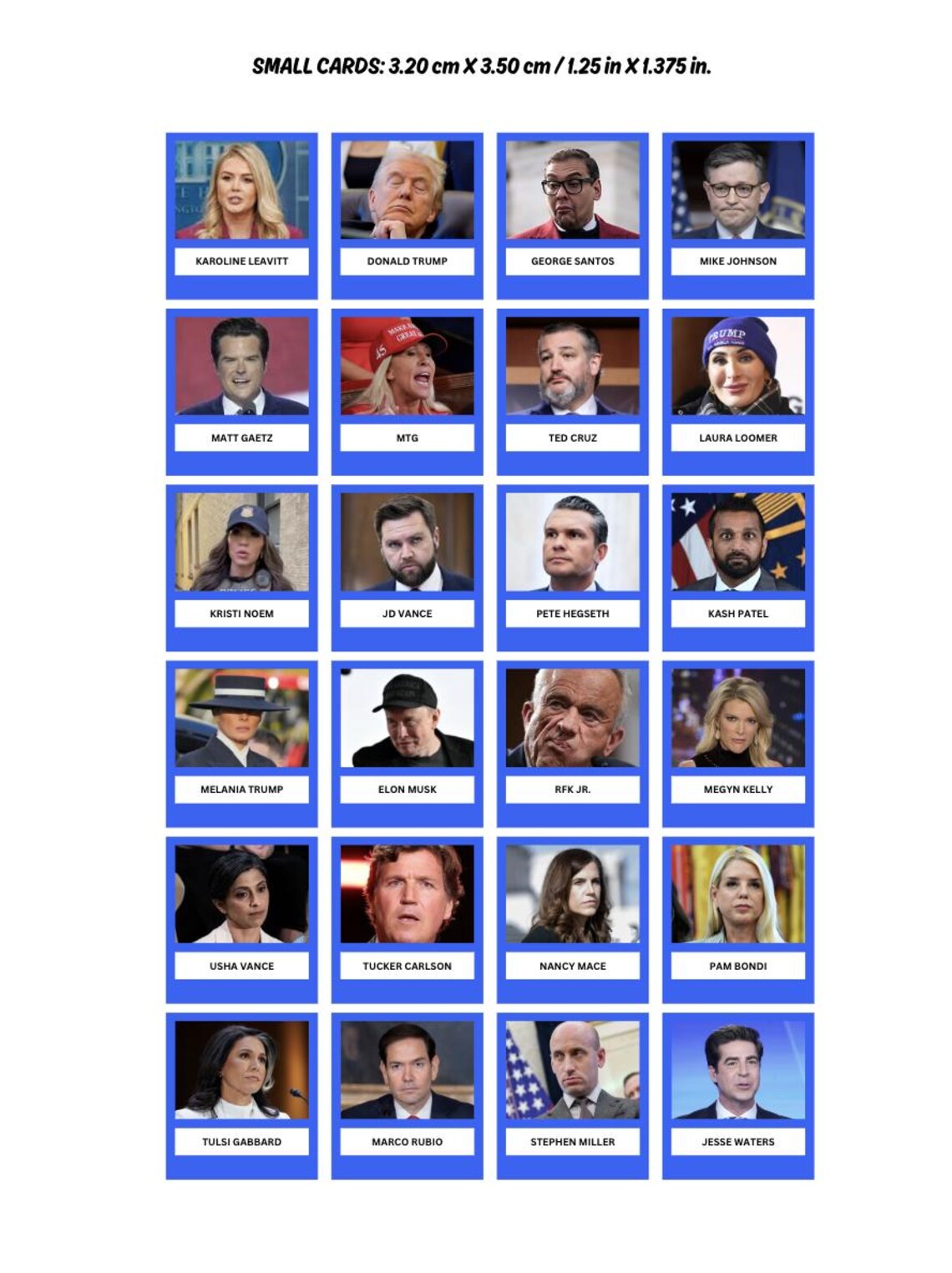 Guess Who? MAGA Edition (cards Only) - Etsy Canada