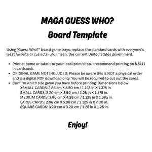 Guess Who? MAGA Edition (cards Only) - Etsy