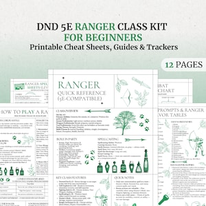 Dnd Ranger Class Printable - Etsy