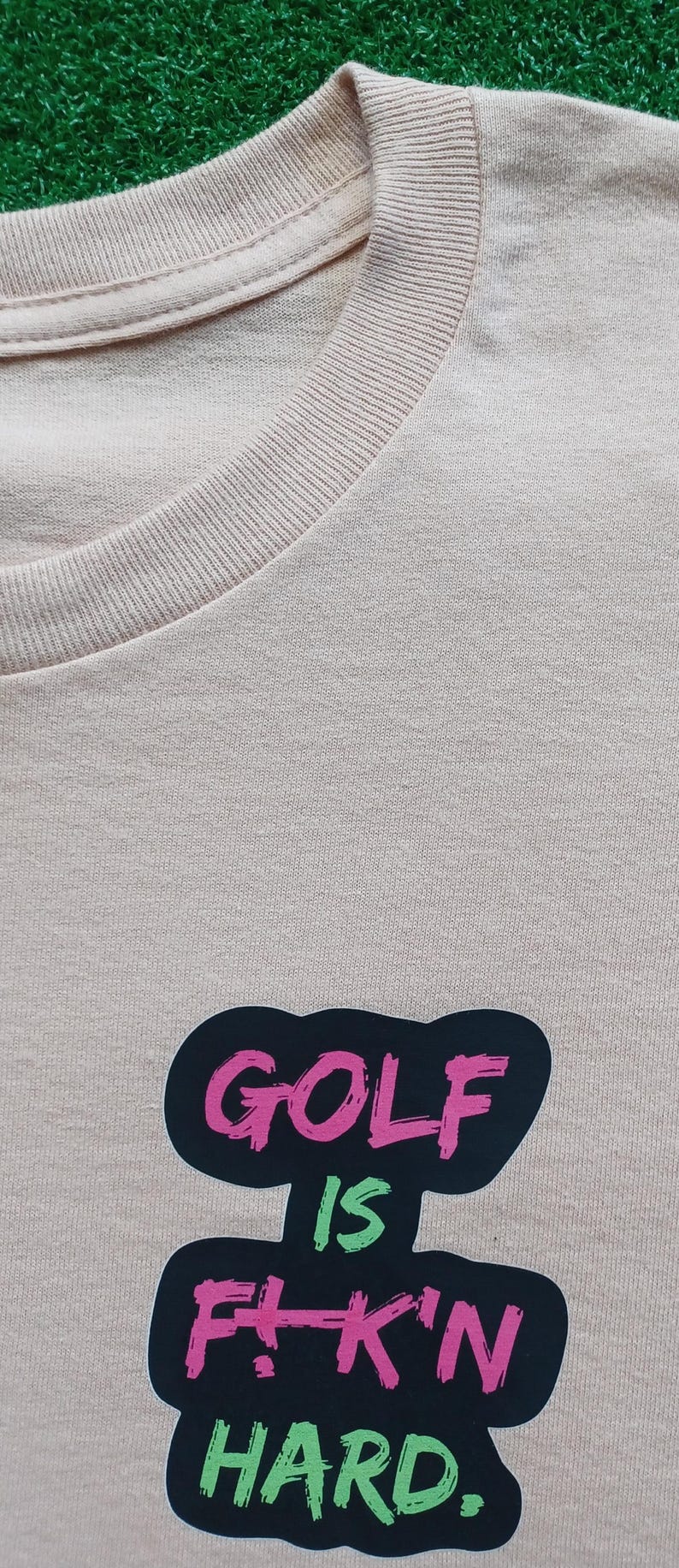 Sandy Tee Die Cut Golf is Fkn Hard T-shirt (light Pink) - Etsy