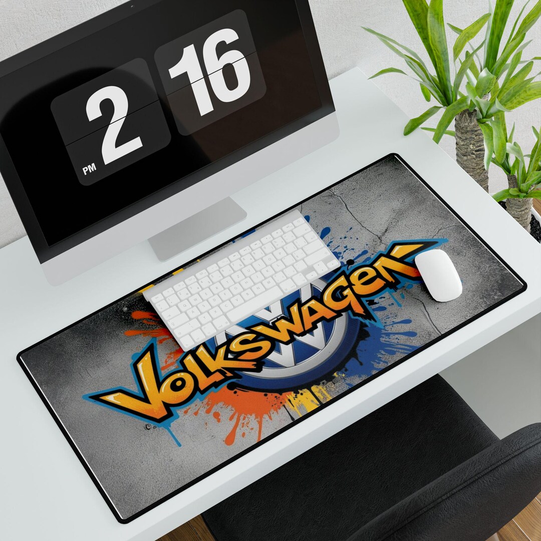 Volkswagen Desk Mat, Car Enthusiast Gift, Gamer Mousepad, Office Decor ...