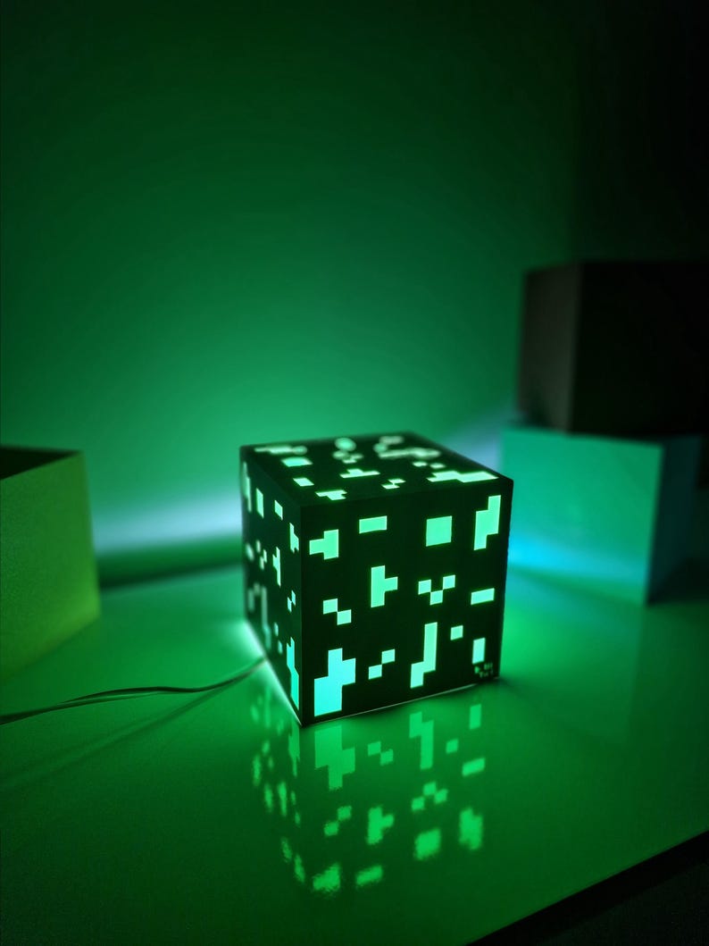 Minecraft Lamp 3D Print STL File – Gamer Room & Kids Room Decor - Etsy