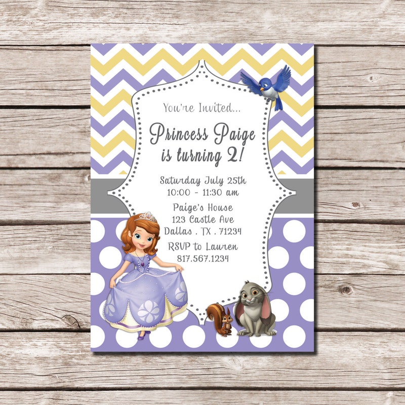 Sofia First Invite - Etsy