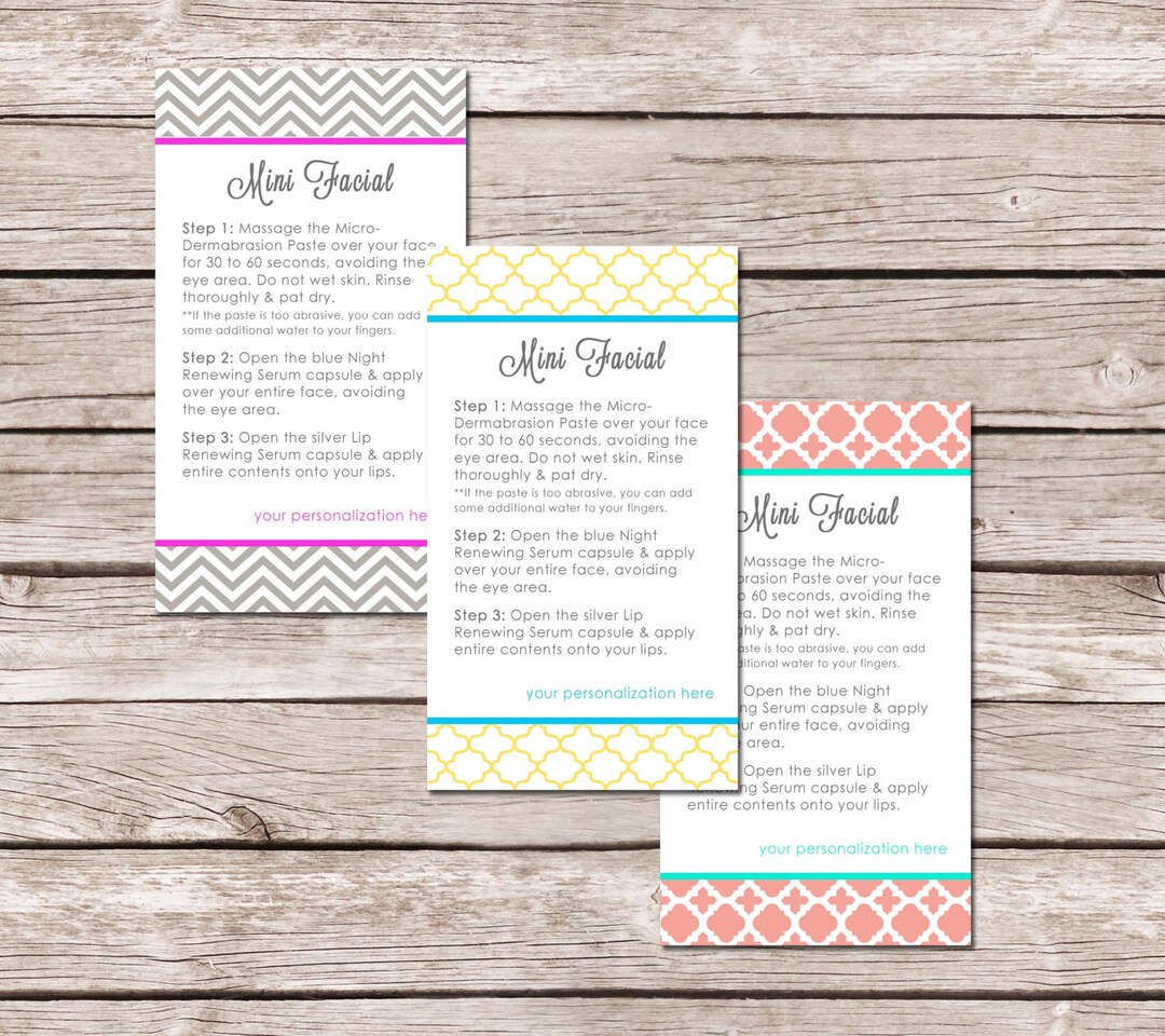 Bold Pattern Mini Facial Card DIGITAL FILE - Etsy