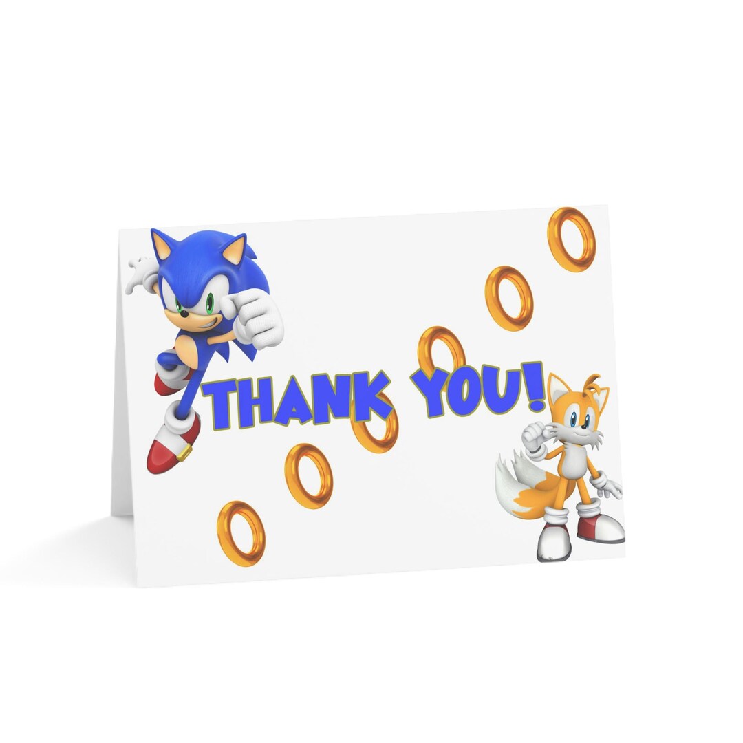 Sonic Thank You Greeting Cards - 10, 30, 50 Pack - Perfect for ...