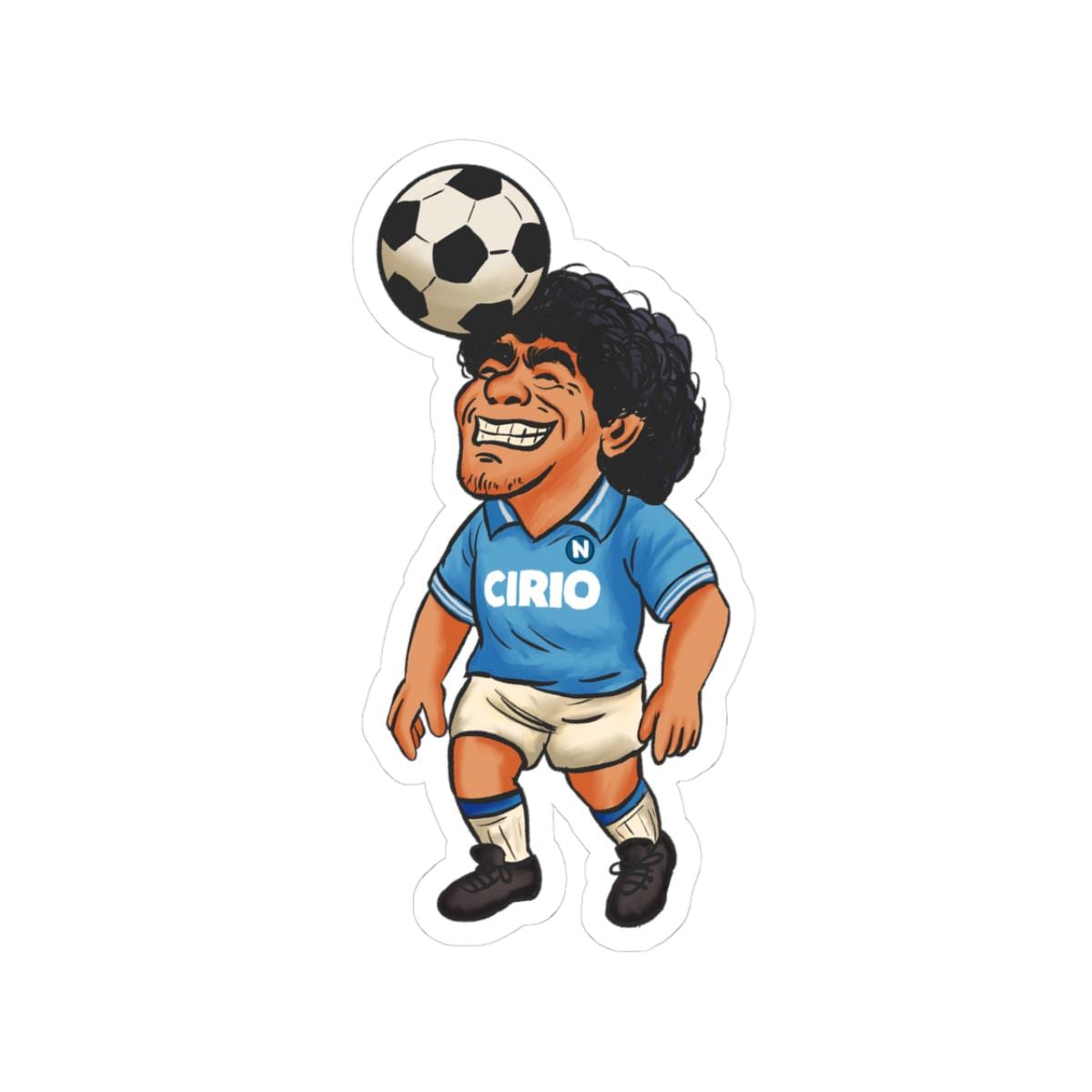 Maradona Football Legend Sticker: Retro Soccer Art Vinyl Decal - Etsy