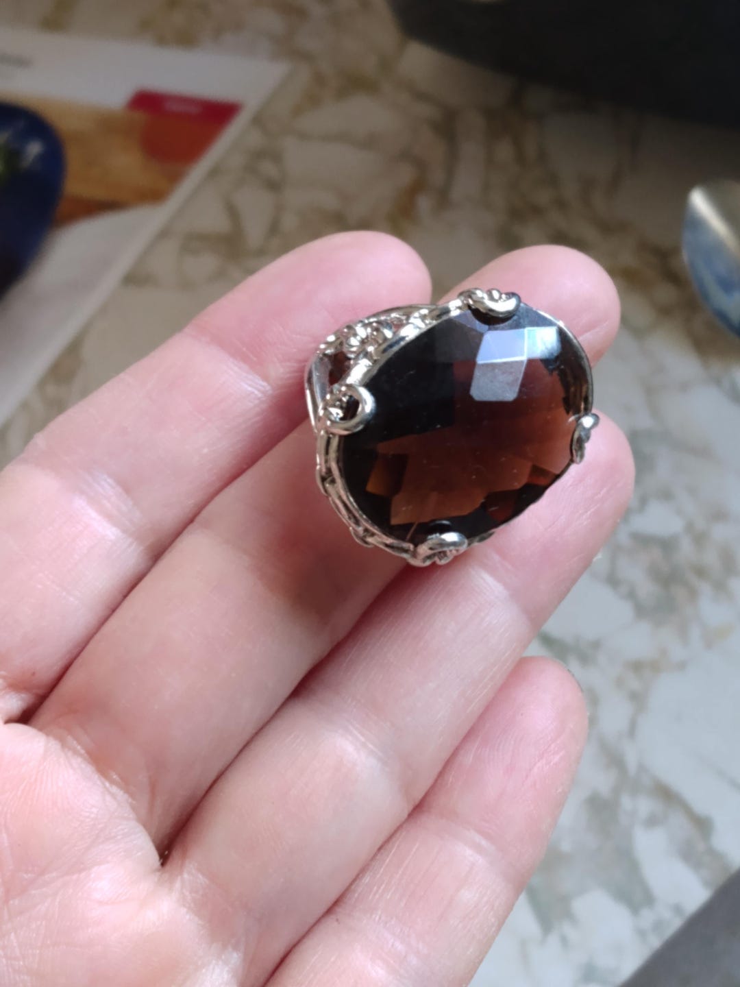 Vintage Avon Smokey Topaz Ring: Adjustable Steampunk Costume Jewelry - Etsy