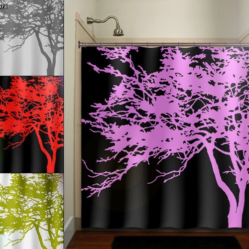 Tree Branch Shower Curtains Extra Long Fabric Shower Curtain - Etsy