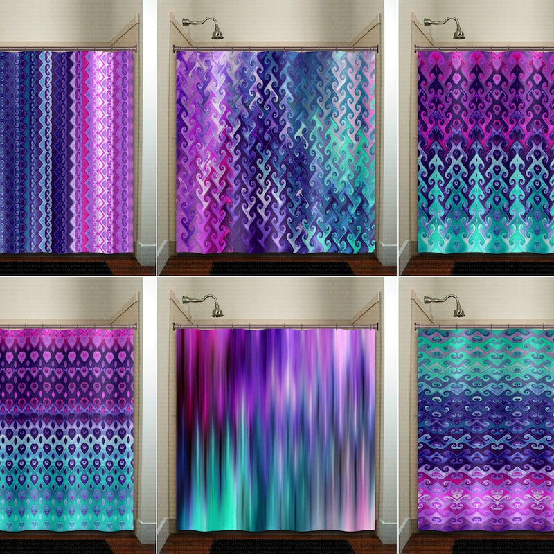 Purple Teal Fabric - Etsy