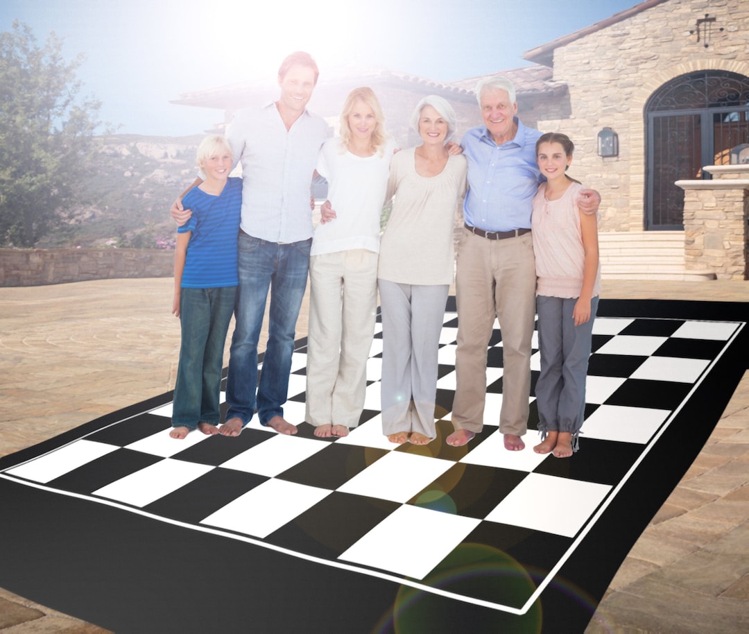 Giant Chess Board | Large Chess Fabric | Big Checkerboard Fabric | Huge ...