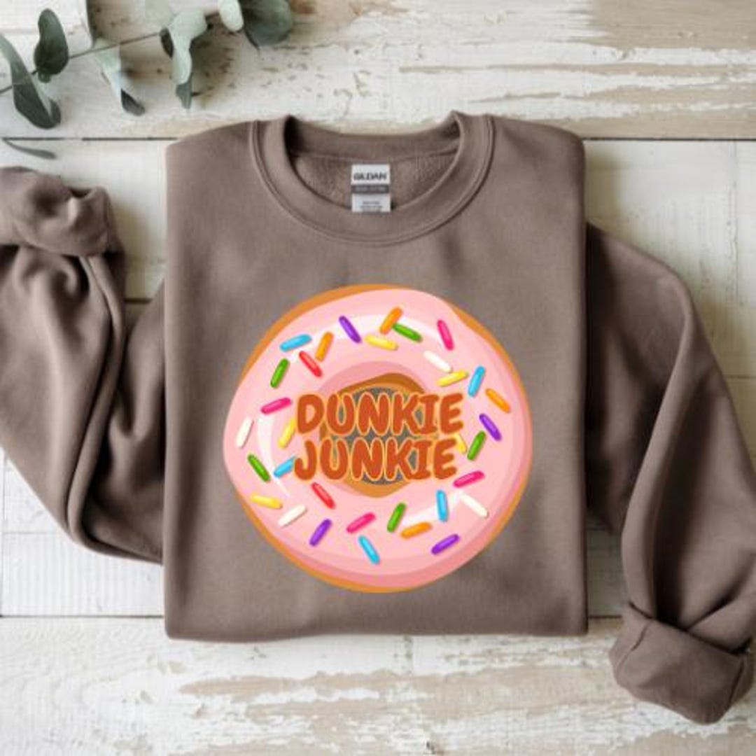 Dunkie Junkie PNG: Coffee & Donut Sublimation Design - Etsy Canada